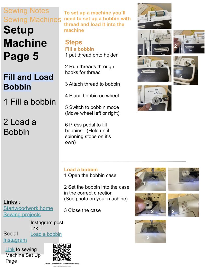 Sewing Note Pages – StartMachineSewing